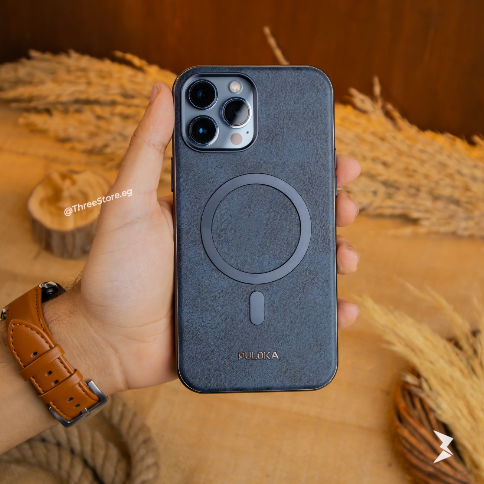 Puloka Solemn Leather Case iPhone 15 Pro Max - Best Cases IPhone