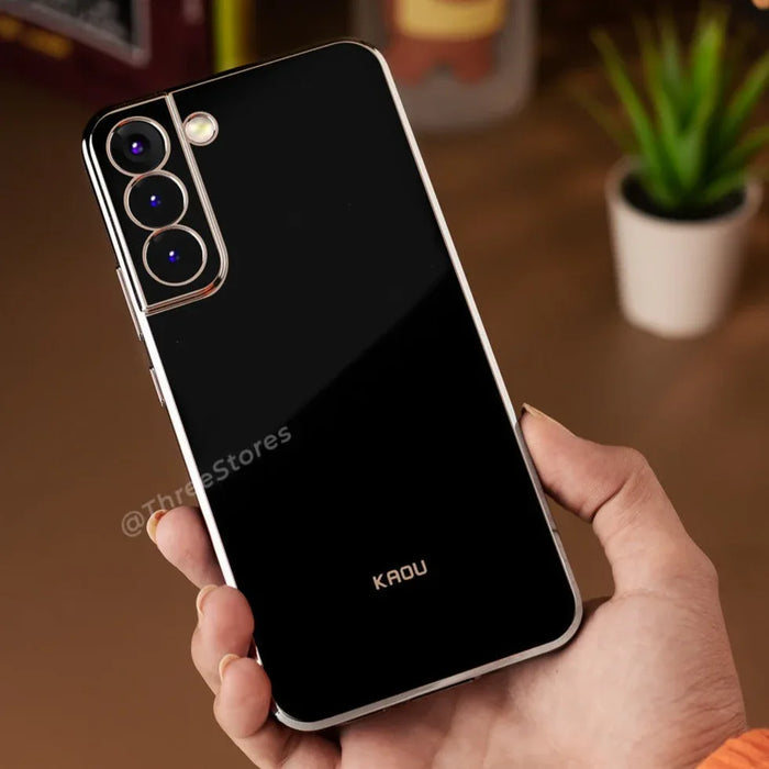 Plating Gold Lens Protection Case Samsung S23 Ultra