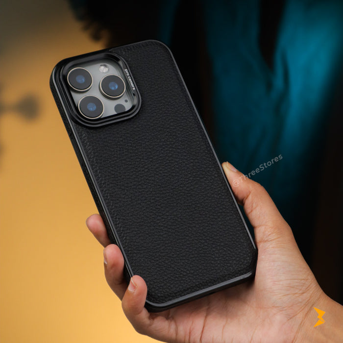 Wrinkle Leather Magsafe Lens Case iPhone 13 Pro Max