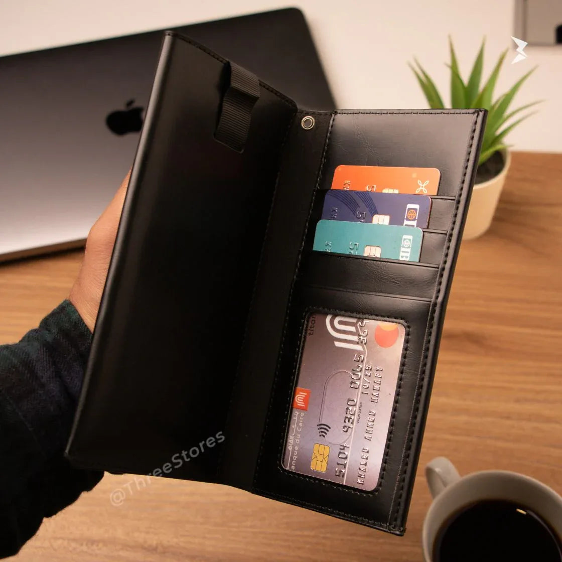 Puloka Flip Wallet Leather Phone Holster Pouch